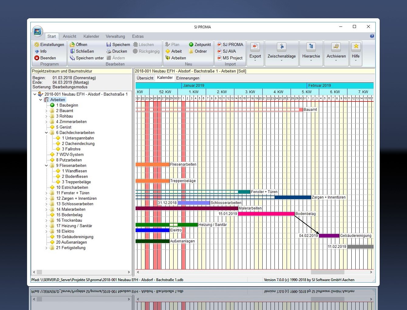 SJ PROMA - Bauzeiten- und Terminplanung