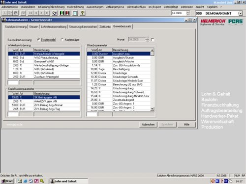 Helmerich-PCAS Baulohn für Bauhaupt- u. Nebengewerbe