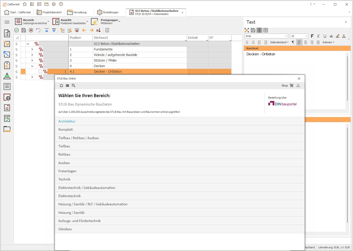 CaliforniaX: AVA-Software | Baumanagement | BIM