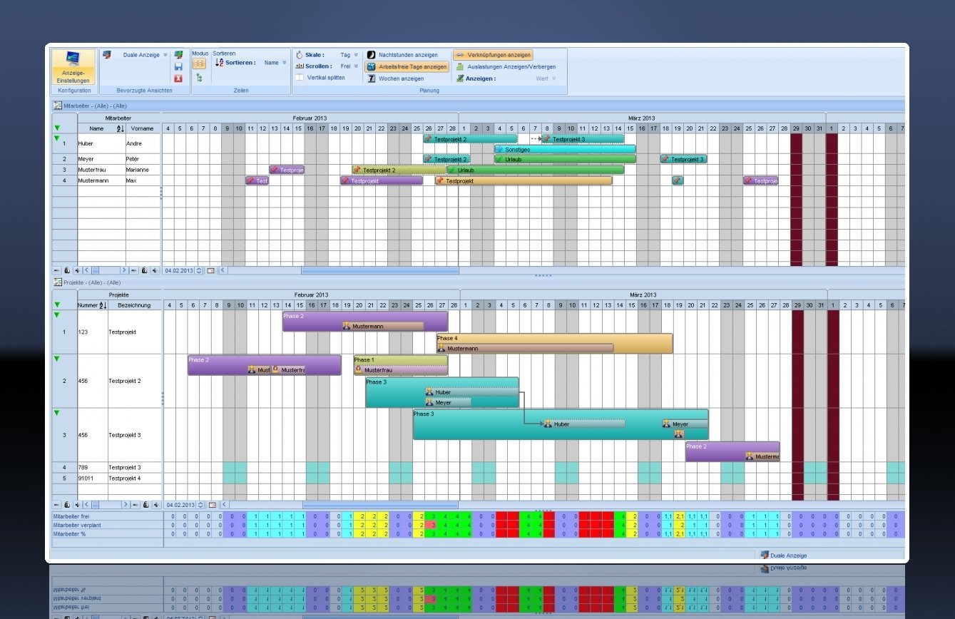 Visual Planning Plantafel-Software - Planungstafel Mitarbeiterplanung