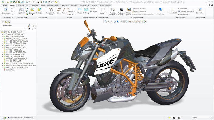 3D CAD mit PTC Creo Parametric bisher Pro/ENGINEER