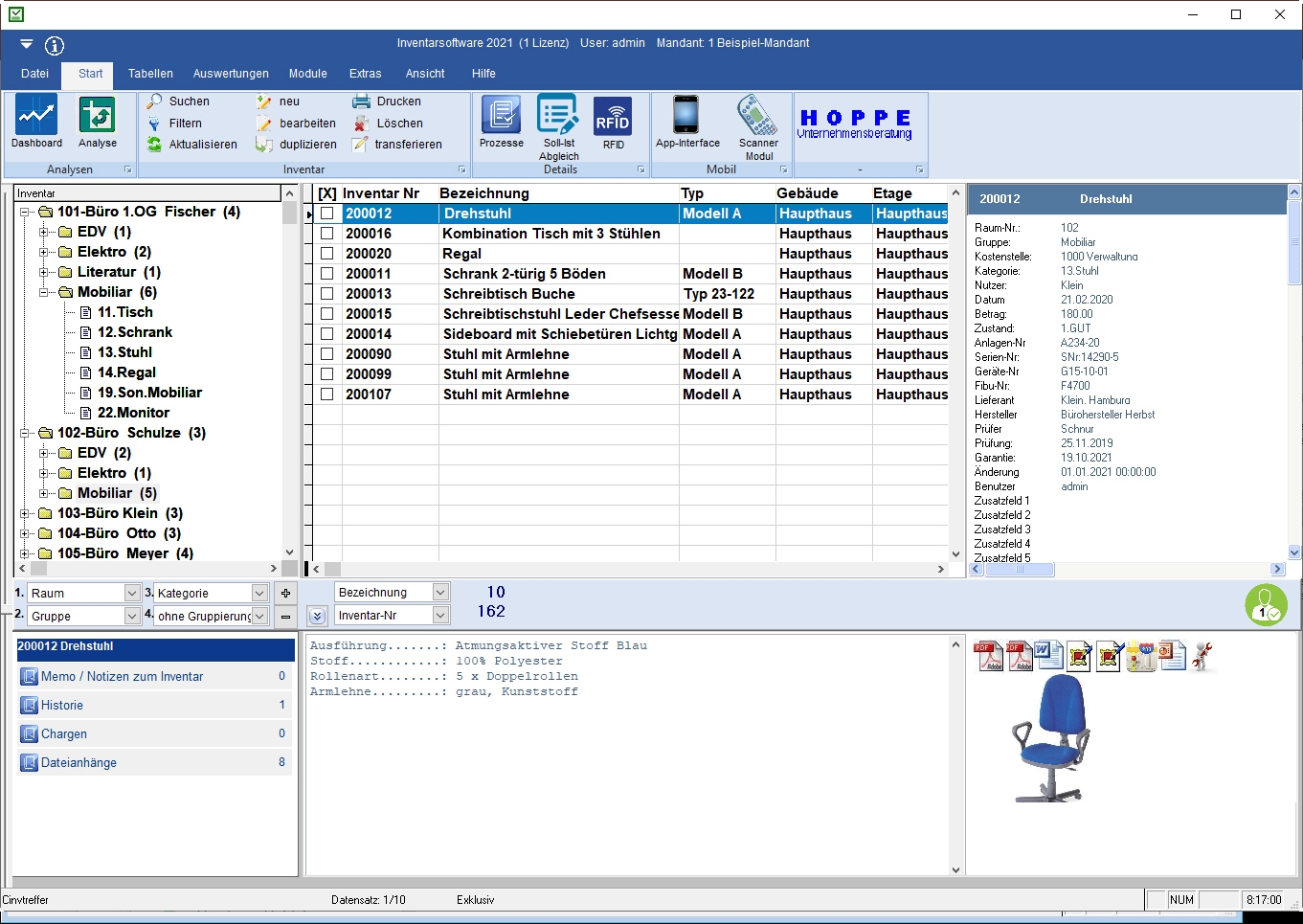 Inventarverwaltung mit Barcode-Etiketten am PC und mobil