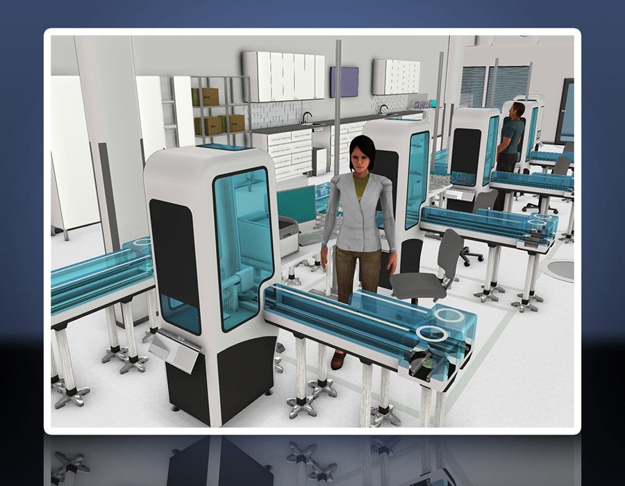Software zur 3D-Fabriksimulation von Visual Components