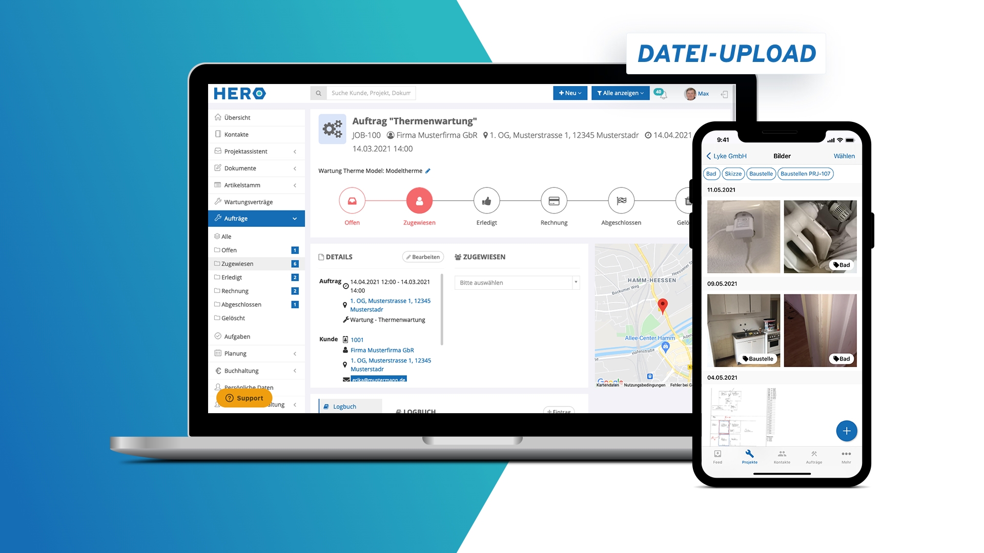 HERO - Die Handwerkersoftware - Kundenverwaltung
