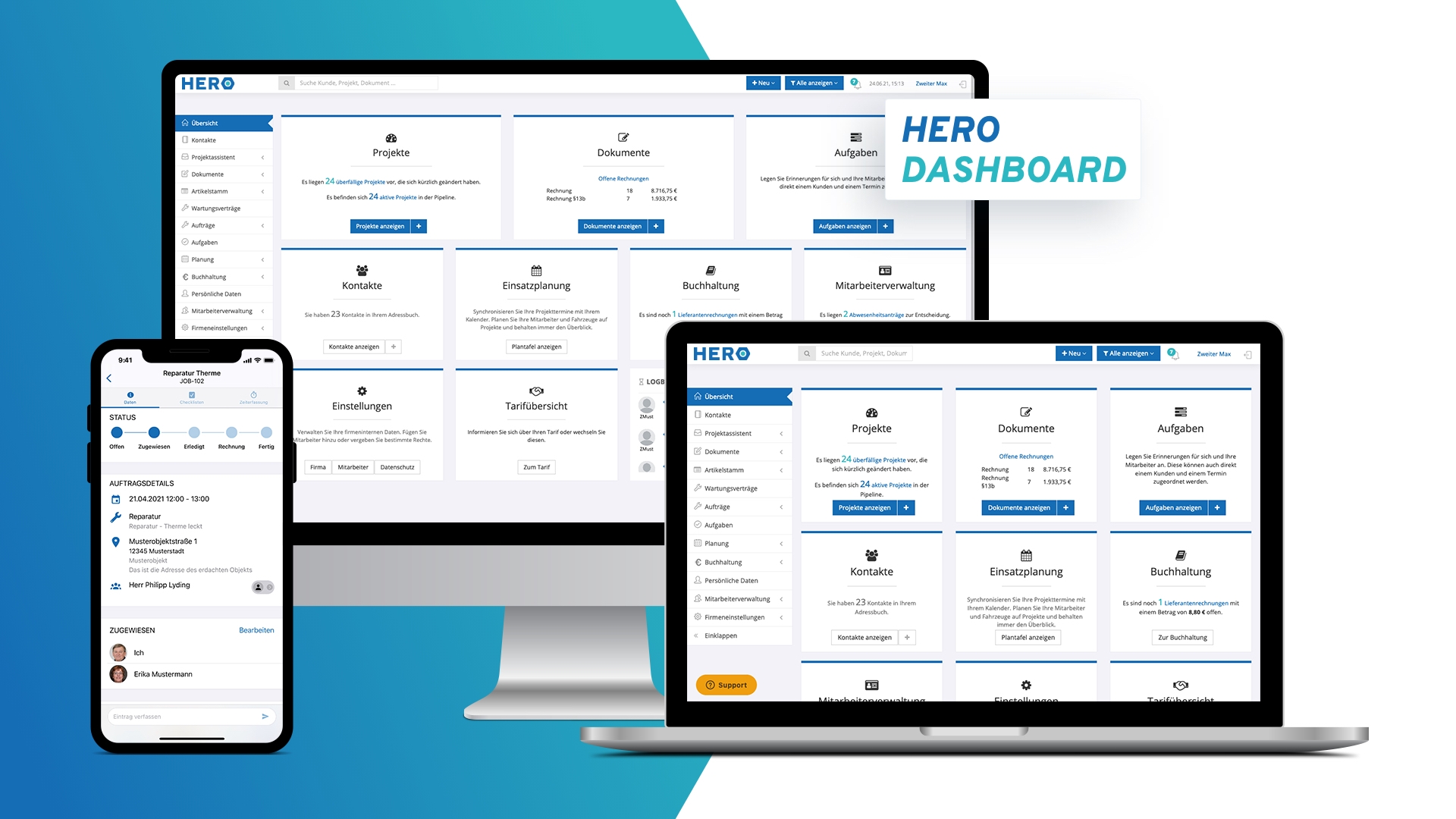 HERO - Die Handwerkersoftware - Kundenverwaltung