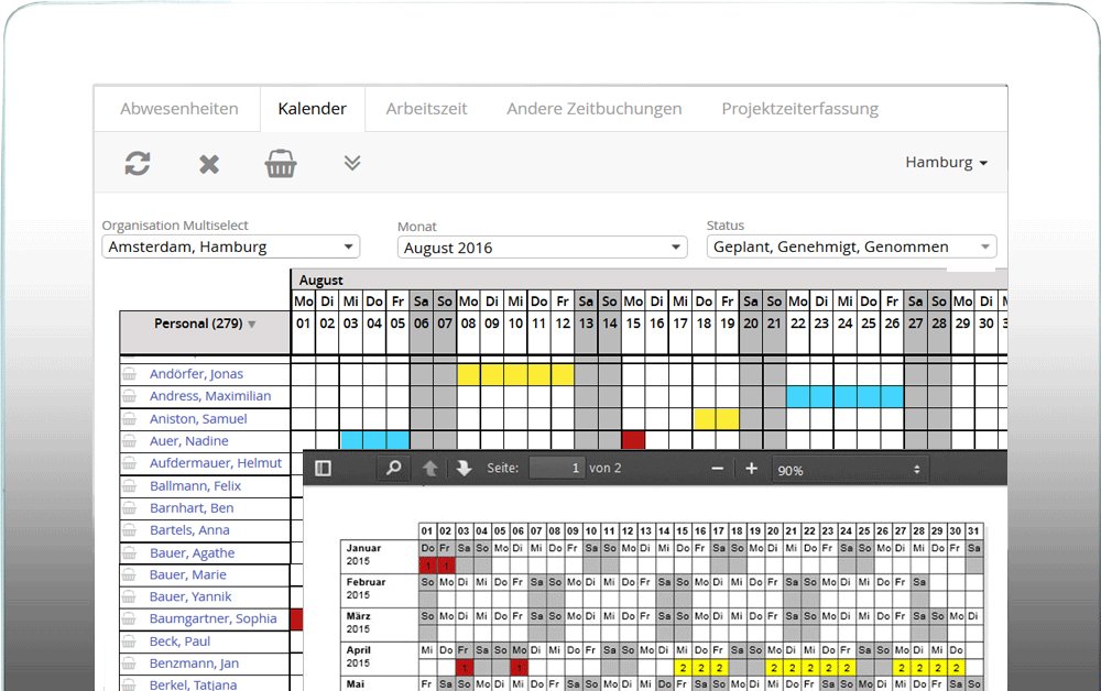 Software: rexx HR Zeiterfassung - Projektzeiterfassung Zeitwirtschaft
