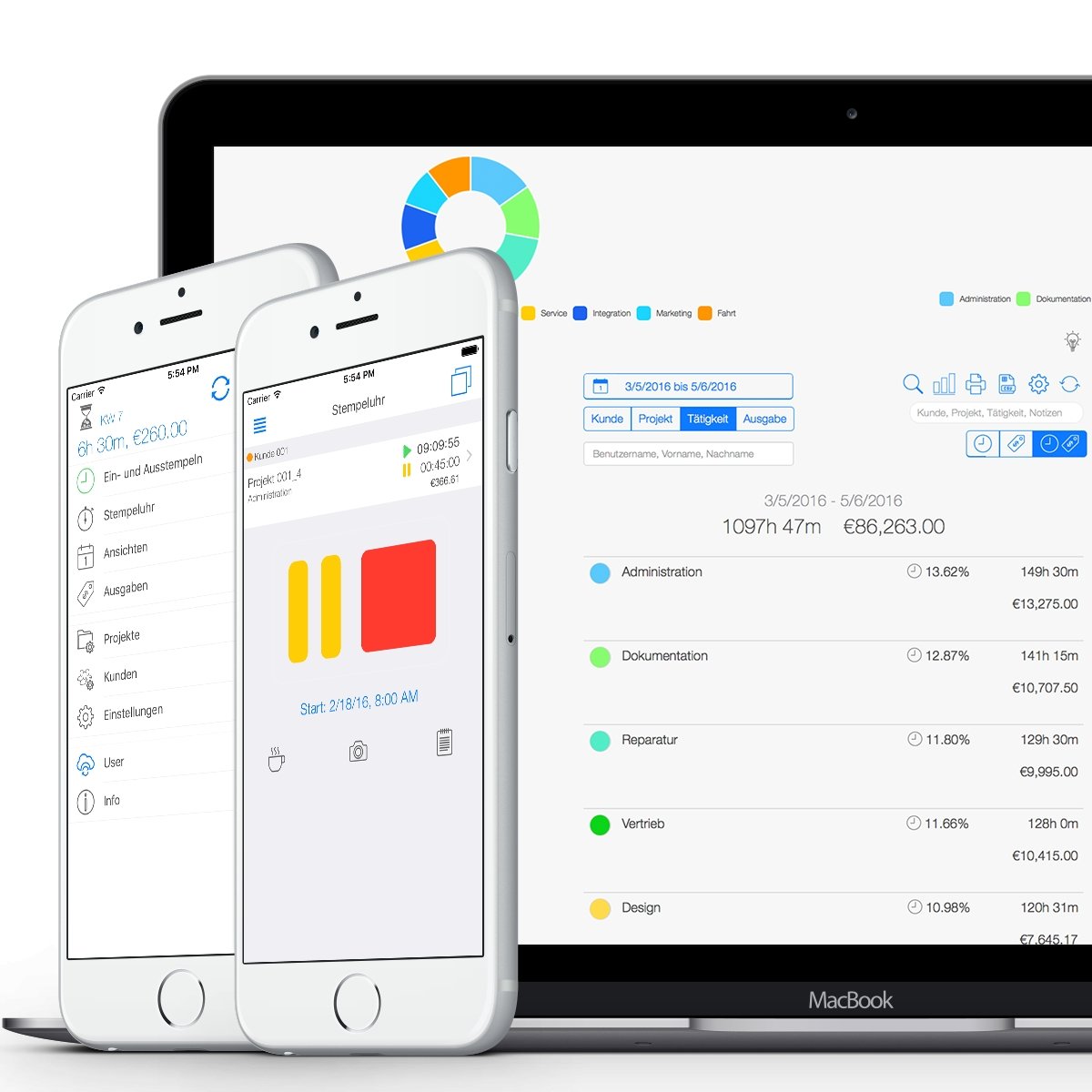 TimeTrack - Projektzeit- und Arbeitszeiterfassung