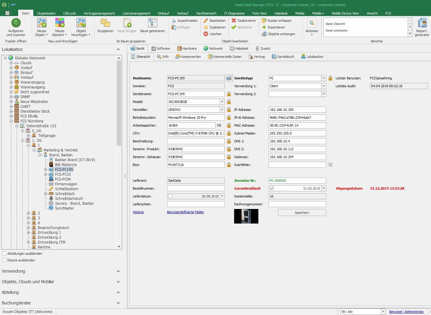 Asset.Desk - Inventarisierung IT Asset Management