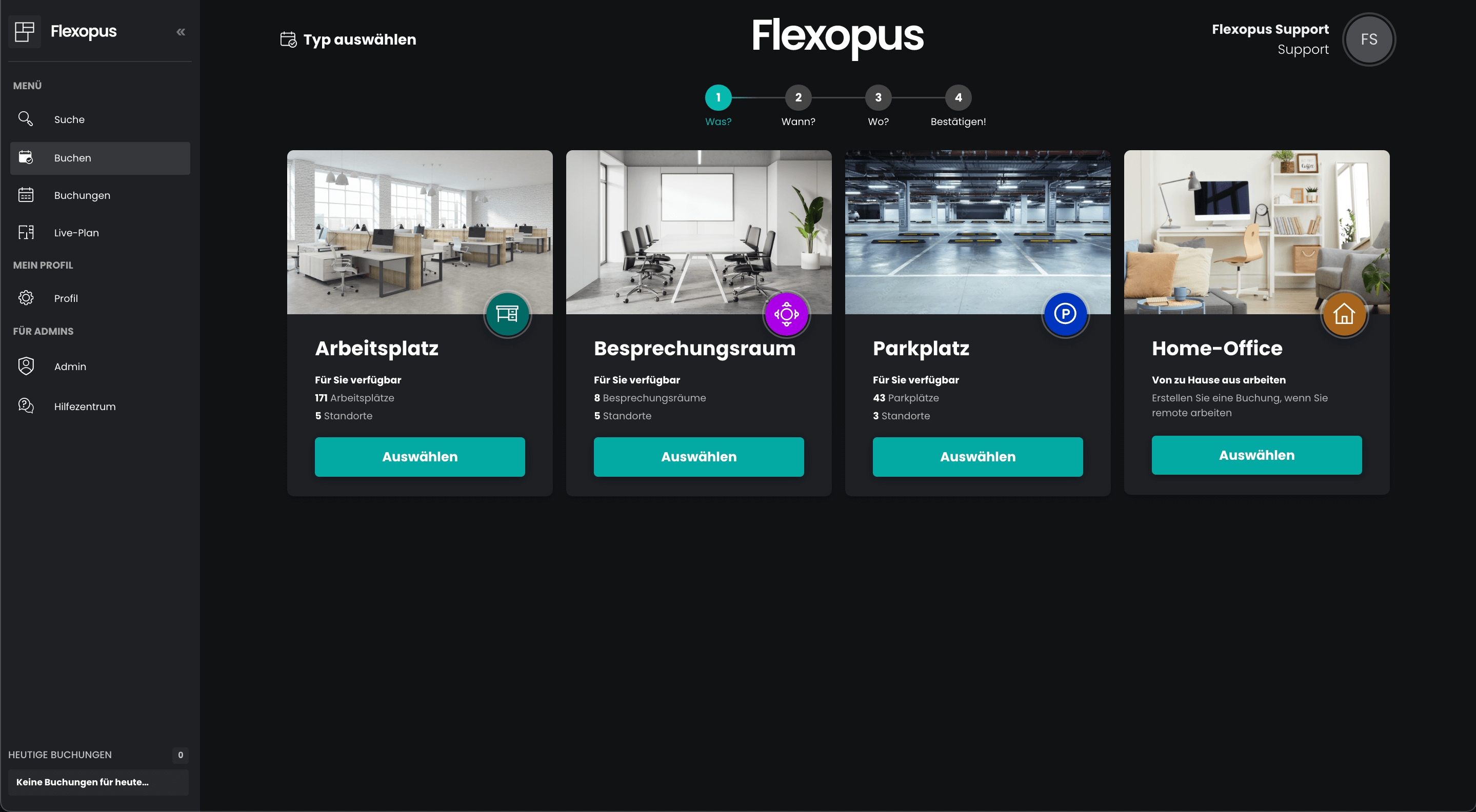 Software: Flexopus - buchungssystem desk arbeitsplatz