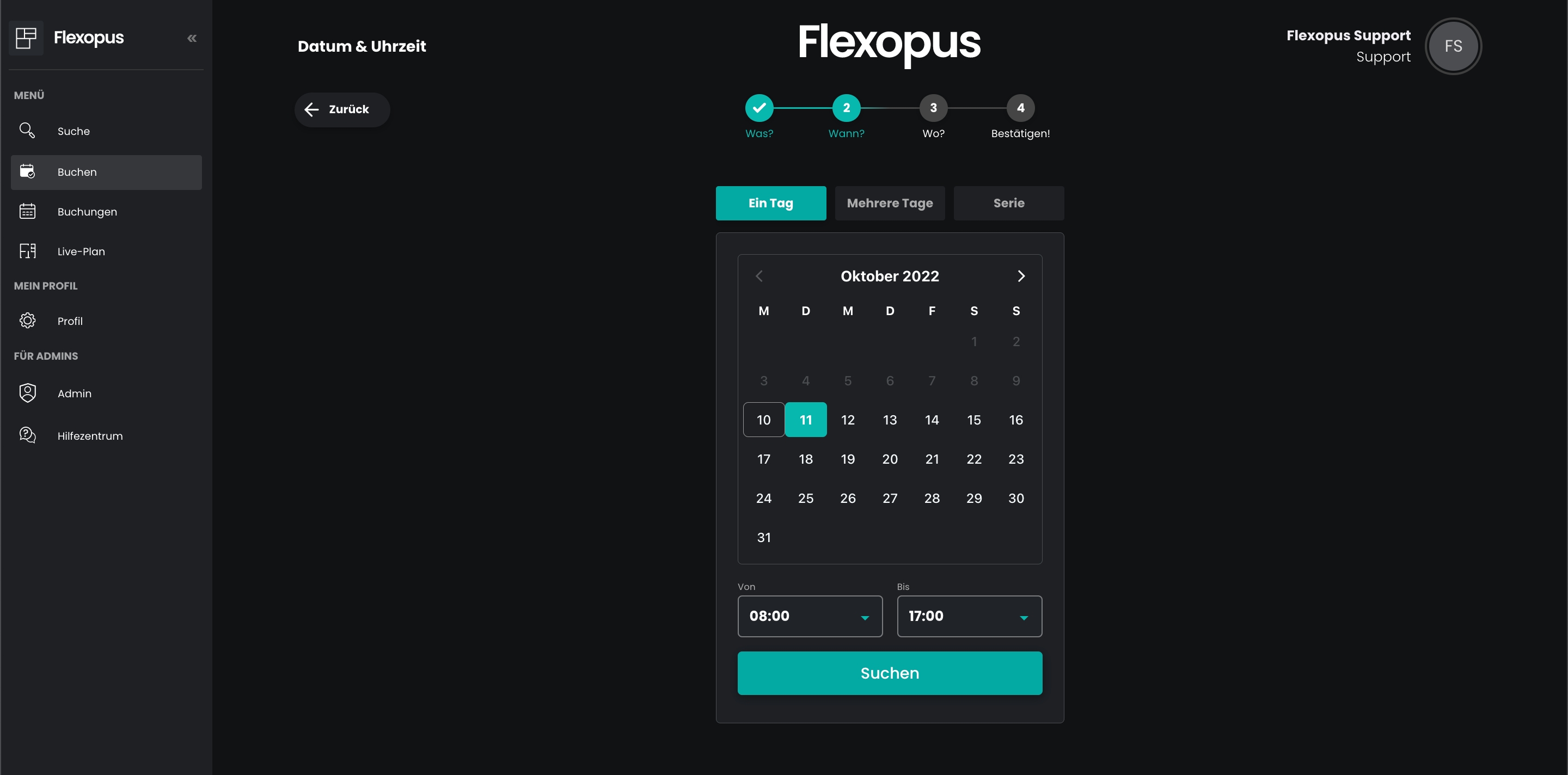 Software: Flexopus - buchungssystem desk arbeitsplatz