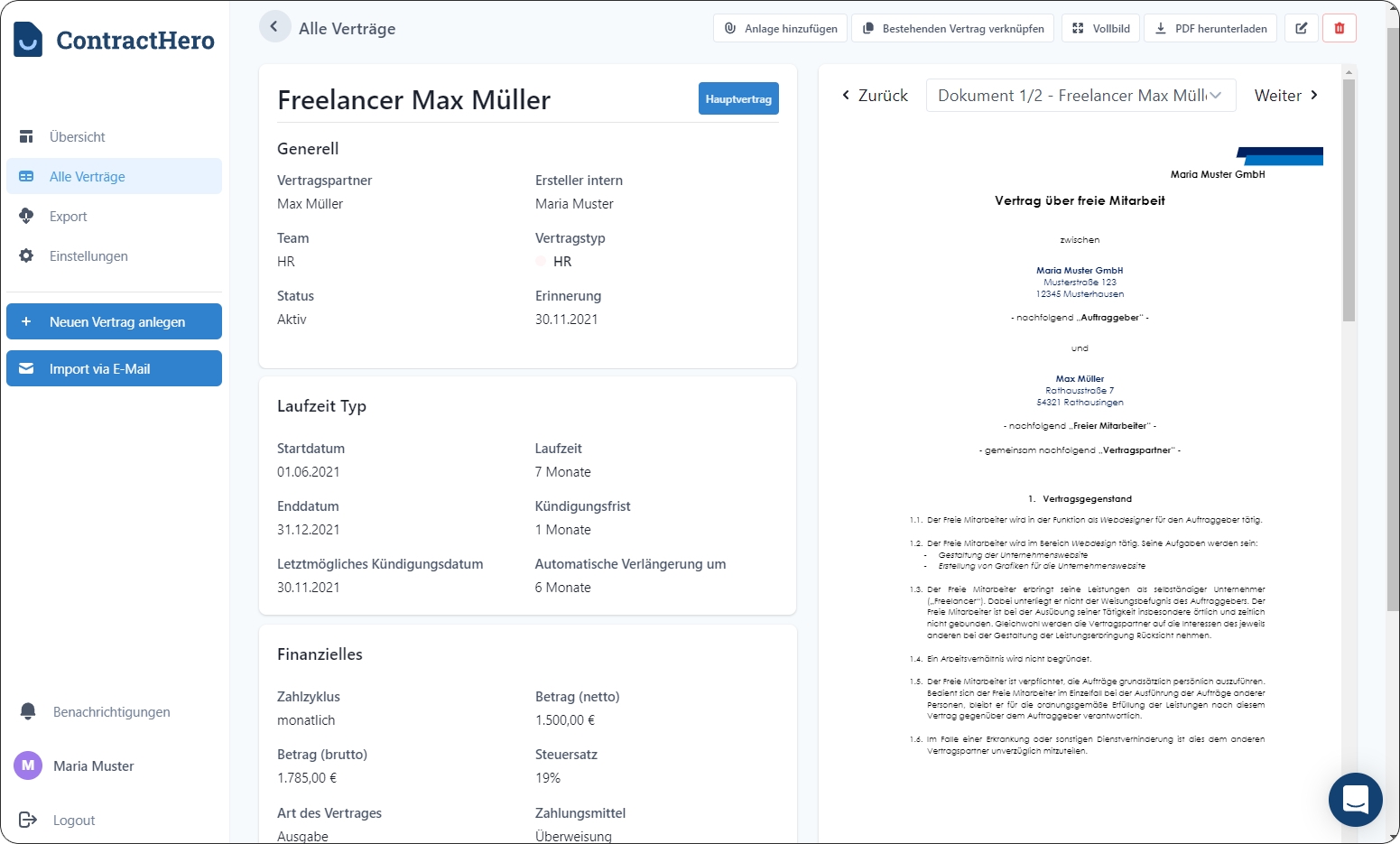 ContractHero - Vertragsmanagement